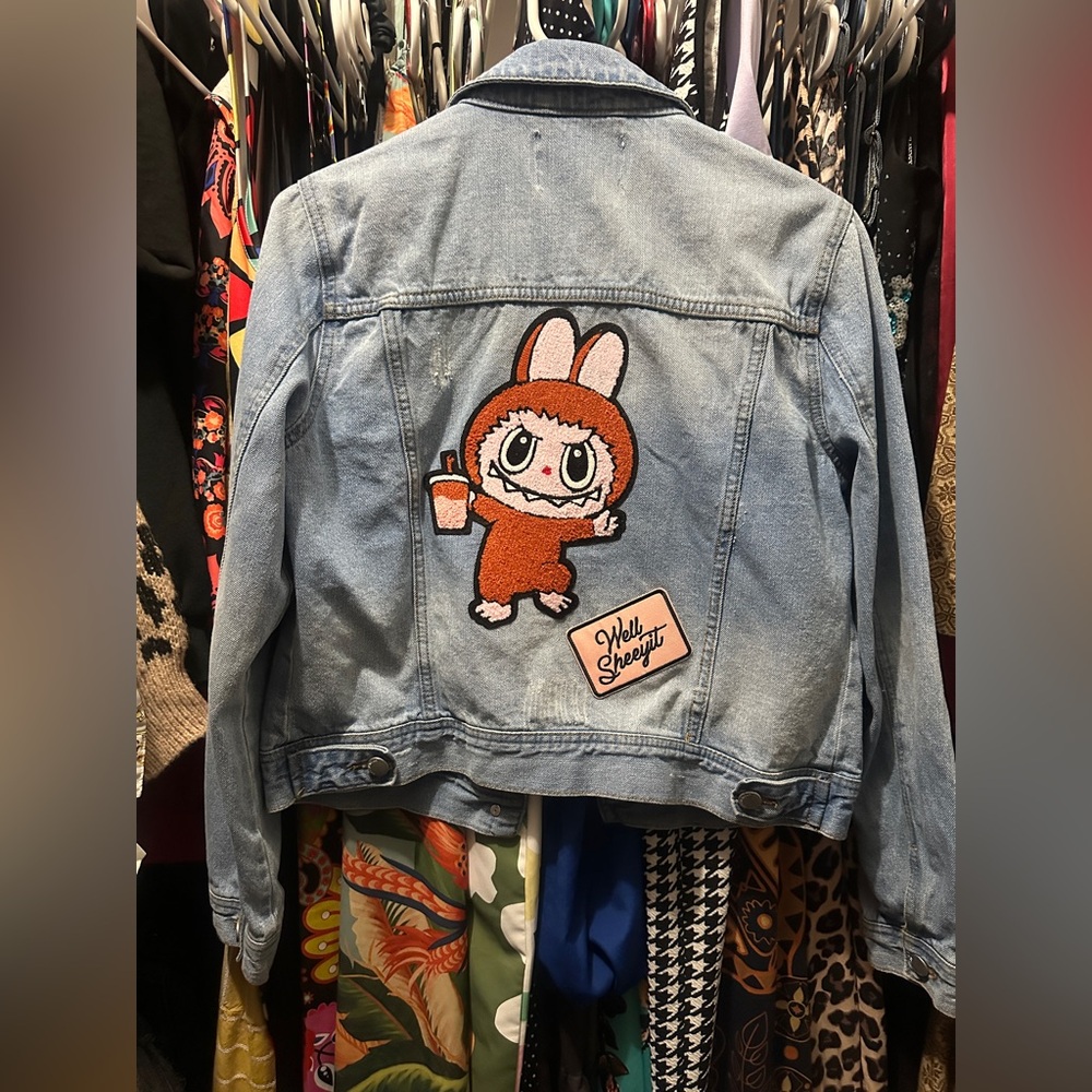 Women’s Denim Jacket With Labubu - Gem